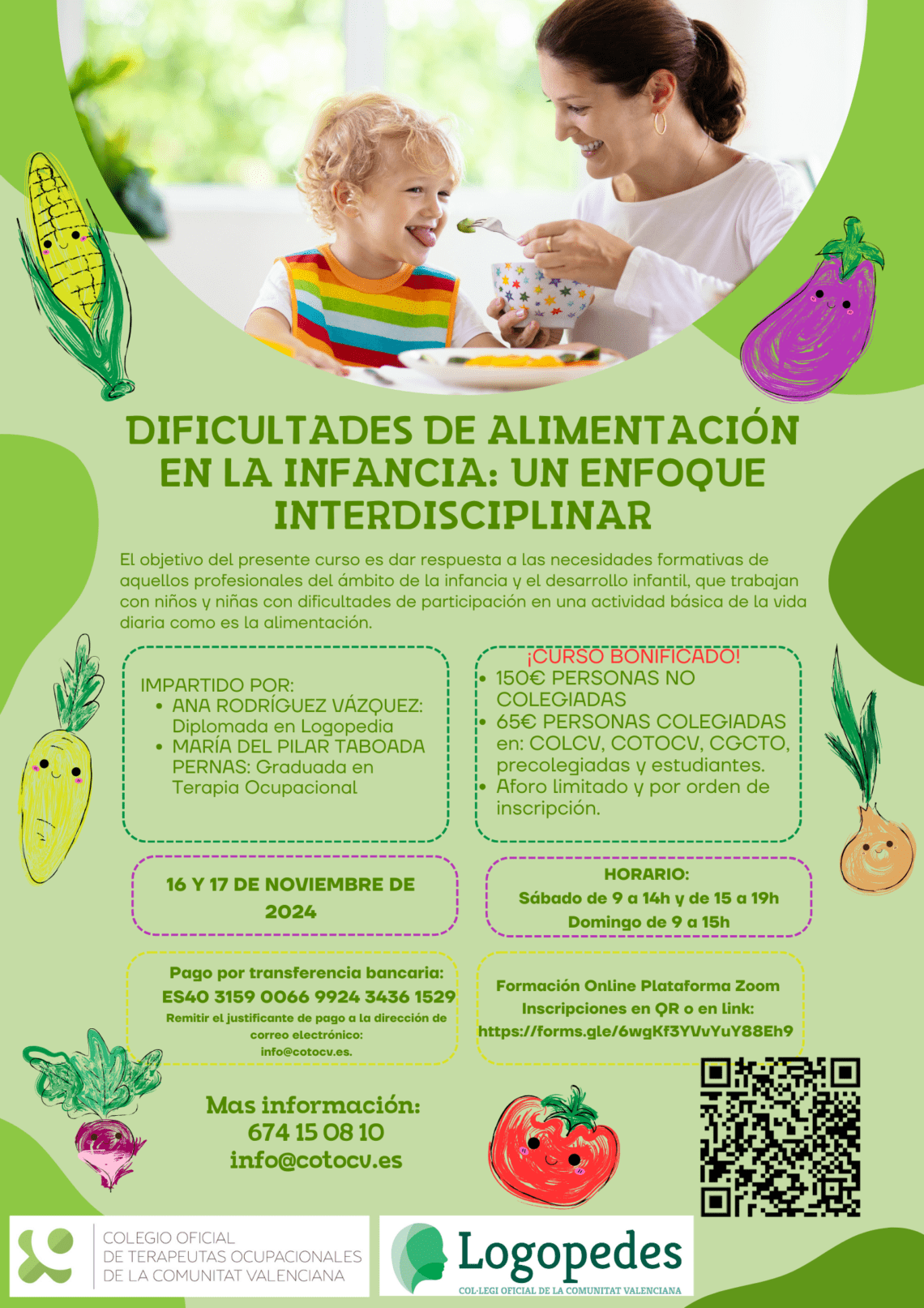 COTOCV FORMACIÓN: DIFICULTADES DE ALIMENTACIÓN EN LA INFANCIA: UN ENFOQUE INTERDISCIPLINAR. 16 Y ...